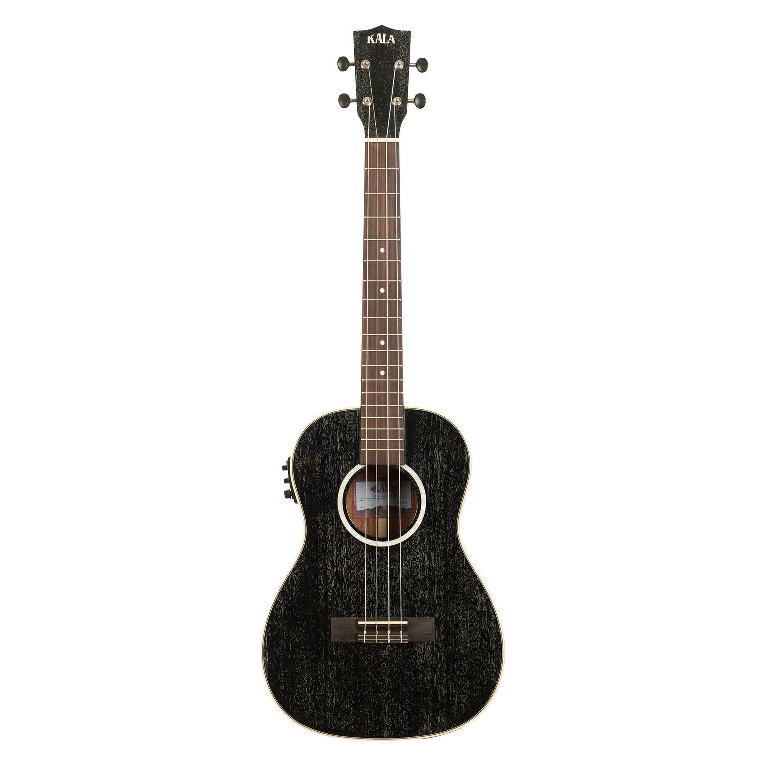 Kala All Solid Salt & Pepper Doghair Mahogany Baritone Ukulele